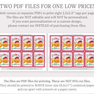 Printable O-fish-ally the Holidays Christmas Snack Tag Goldfish ...