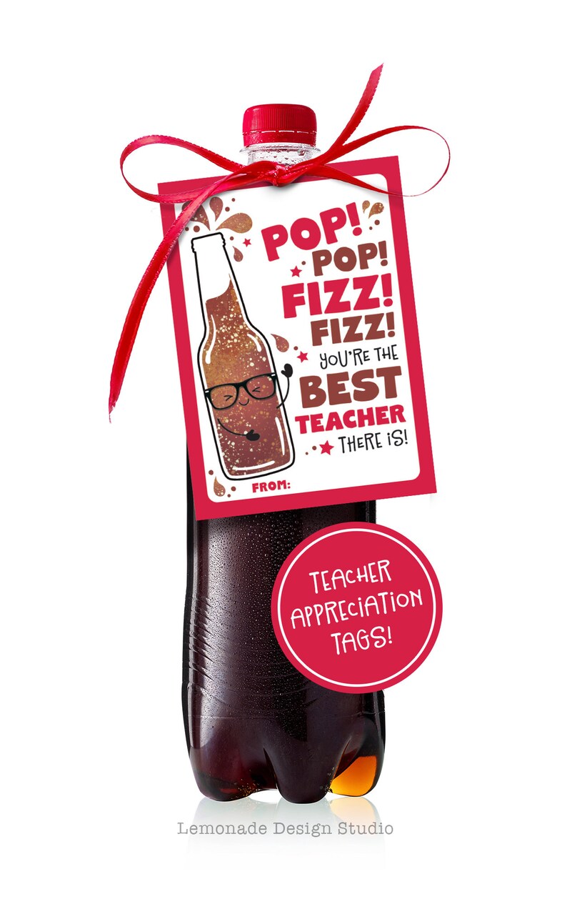 Printable Teacher Appreciation Week Tags Soda Tags Teacher - Etsy