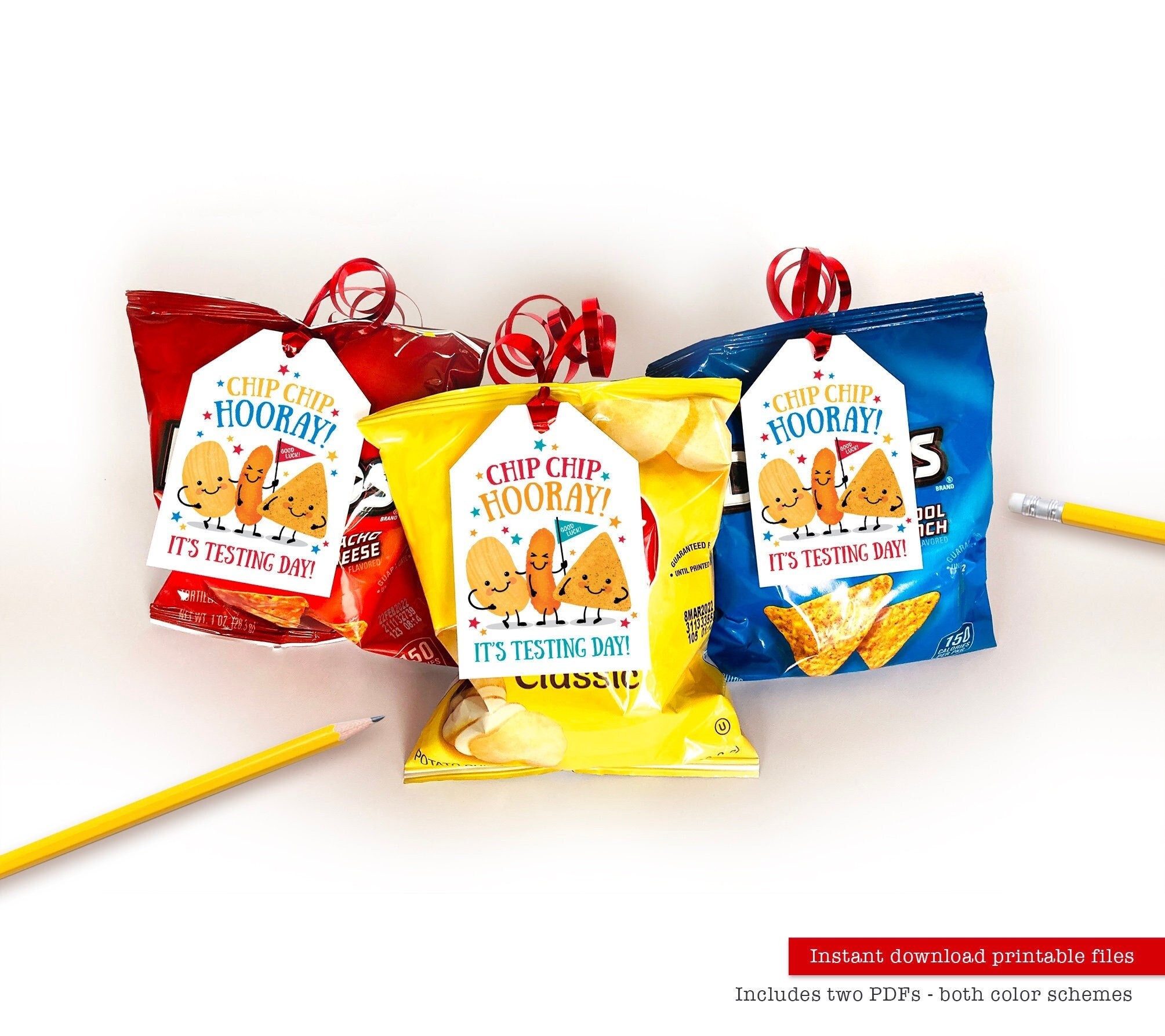 Printable Snack Tag Classroom Treat Tag Good Luck Gift Chip Bag Tag ...