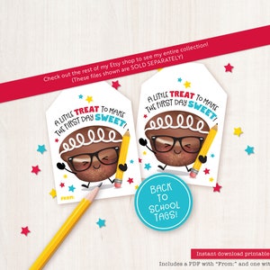 Printable First Day of School Classroom Treat Tag Berry Fruit Snacks ...