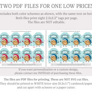 Printable Holiday Treat Tags Classroom Treat Bag Christmas Tags ...