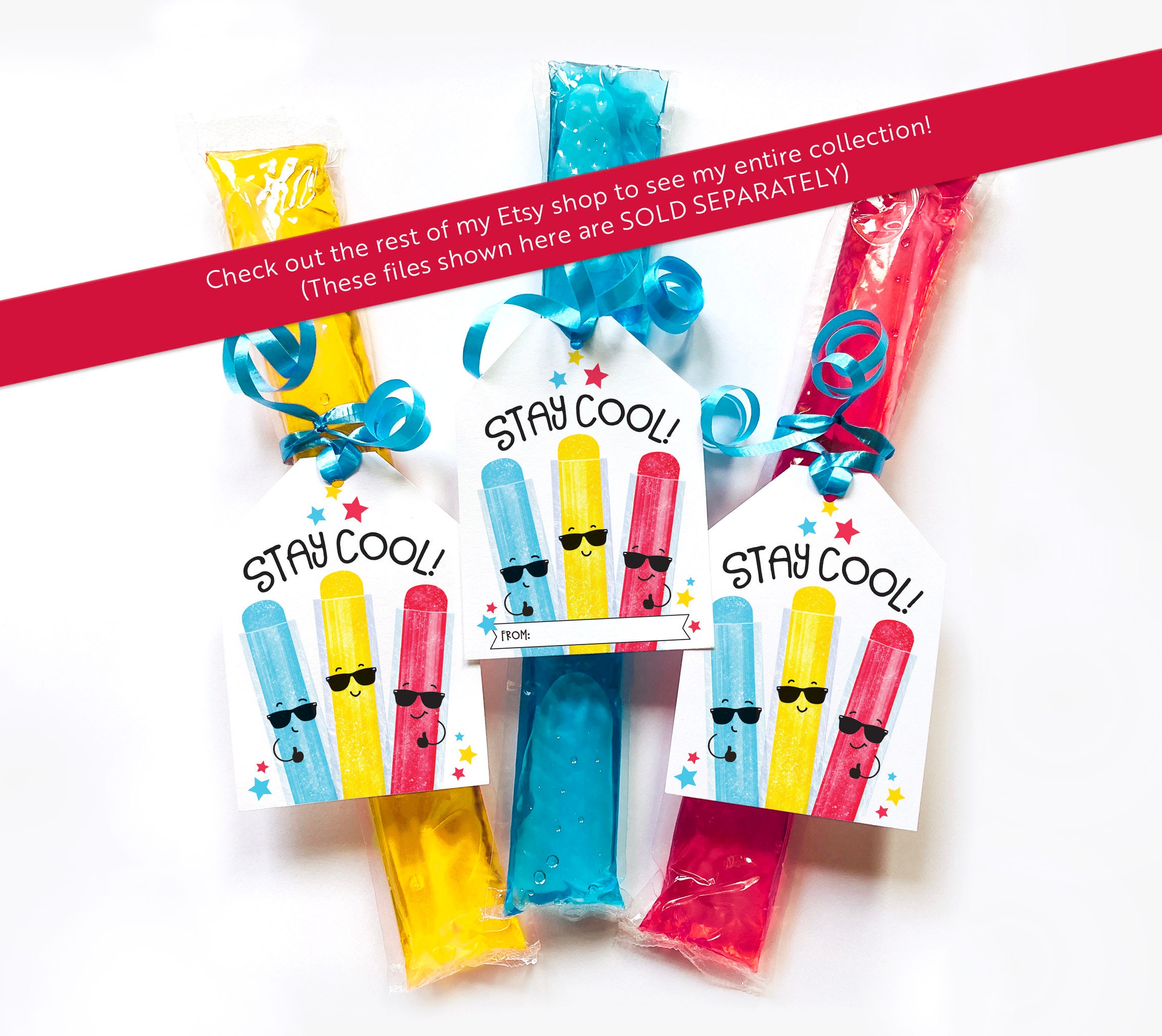 Printable Freeze Pop Good Luck Tags Testing Day Tags Keep Your Cool Ice ...