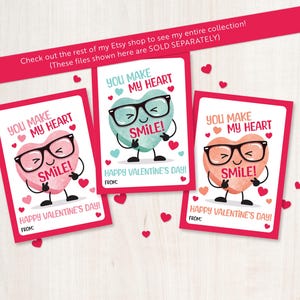 Classroom Valentine Tags Printable Kids Conversation Hearts Valentine ...