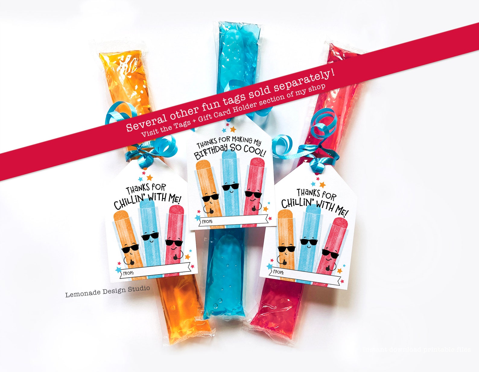 4th of July Printable Tag Freeze Pop Tags Pop Ice Popsicle - Etsy