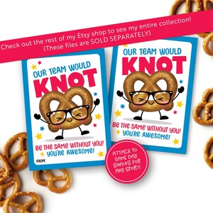 Printable Back to School Pretzel Snack Tags for Students or Teachers ...
