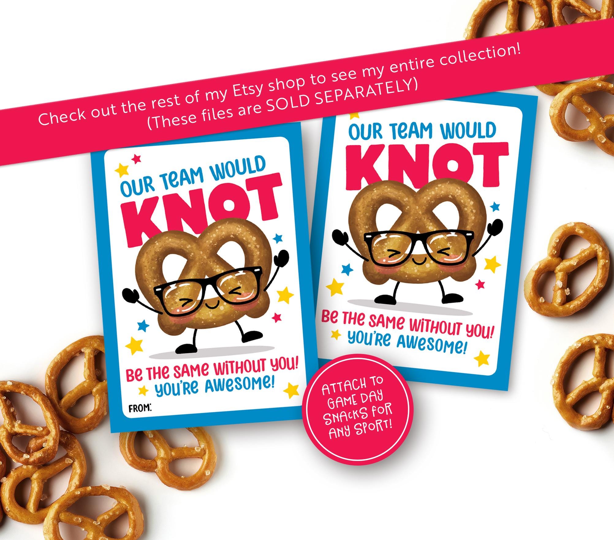 Printable Back to School Pretzel Snack Tags for Students or Teachers ...