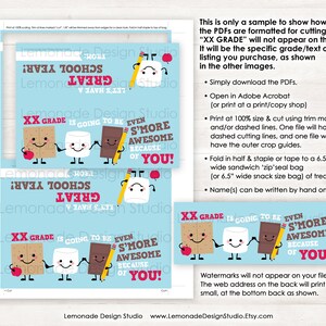 Back to School Gift for Students 5th Grade Printable Smores Tags First ...