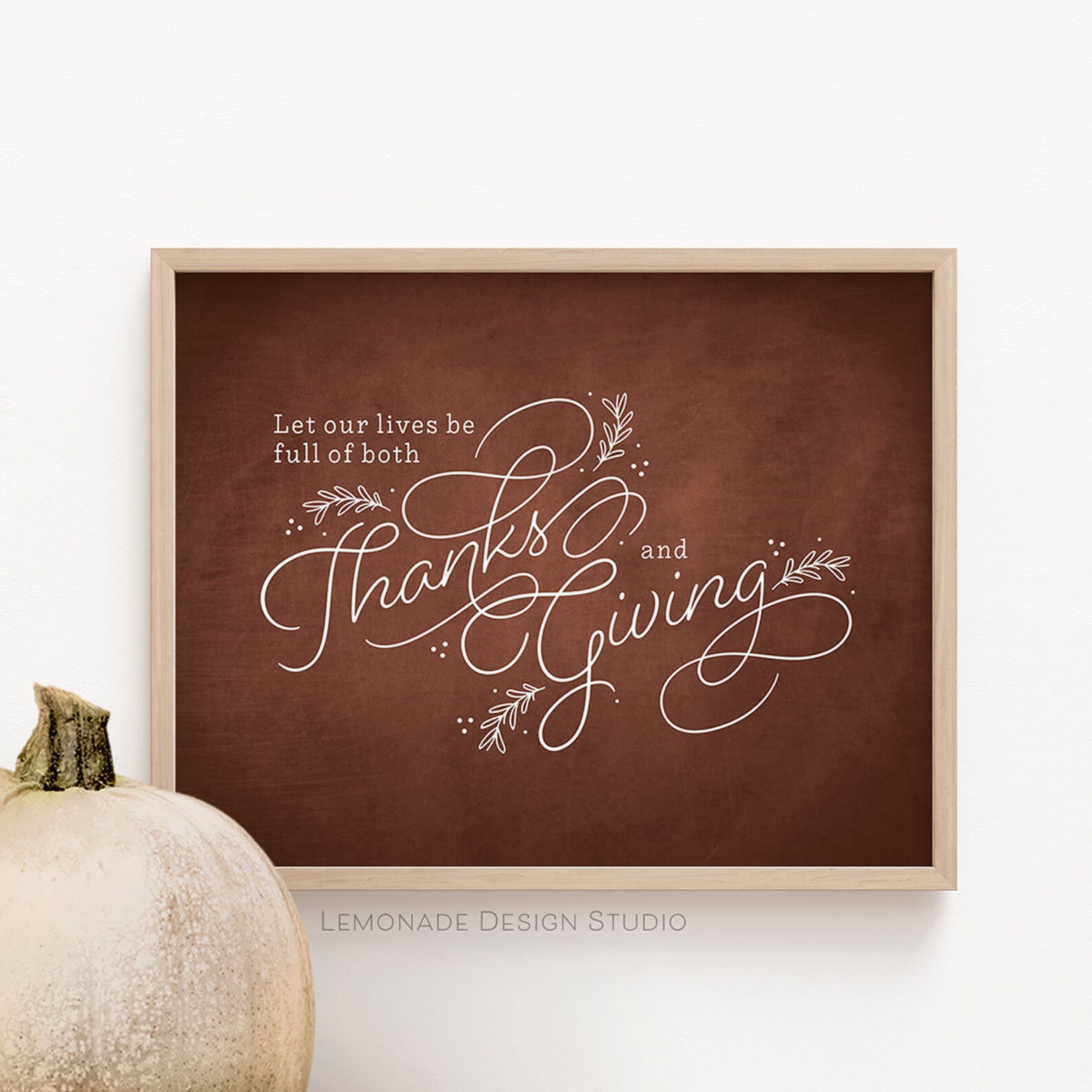 Printable Thanksgiving Wall Art Thanks and Giving Sign | Etsy