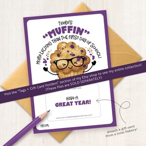 Back to School Printable First Day of School Gift Tag, Teacher Gift ...