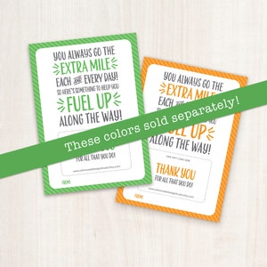 PRINTABLE Gas Gift Card Holder Back to School Teacher Gift Teacher ...