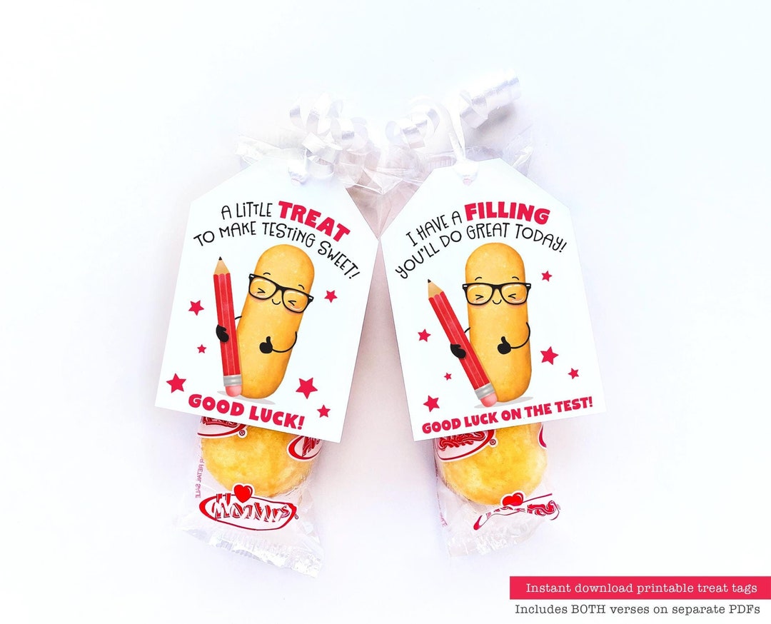 Printable Testing Day Snack Tag Classroom Treat Tag Crispy Rice Treats ...
