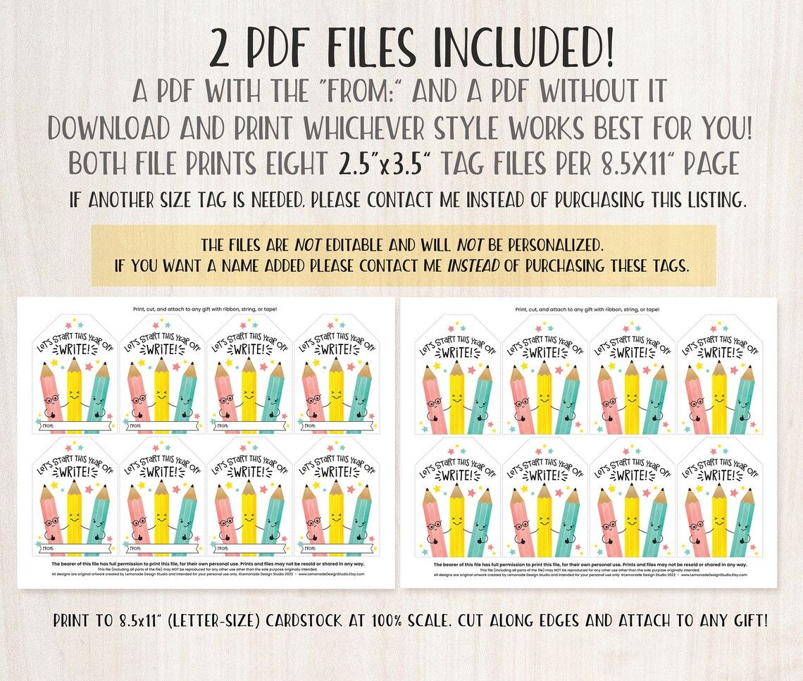 Back to School Printable Gift Tags for Classroom First Day of - Etsy