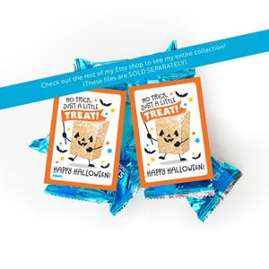 Printable Halloween Tags Trick or Treat Bag Chocolate Chip Cookie Tags ...