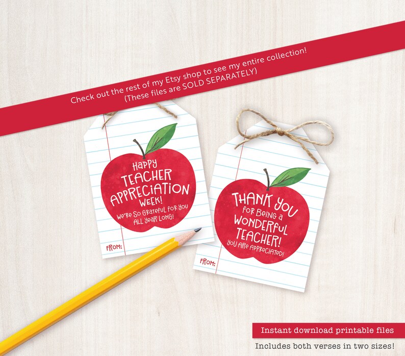 Teacher Appreciation Week Gift PRINTABLE Gift Card Holder - Etsy