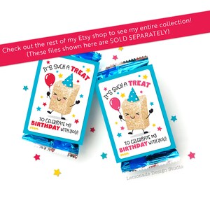 Printable Happy Birthday Treat Tag for Crispy Rice Treats Classroom ...