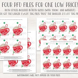 PRINTABLE Holiday Coffee Gift Tags, Teacher Gift Tags Teacher Christmas ...