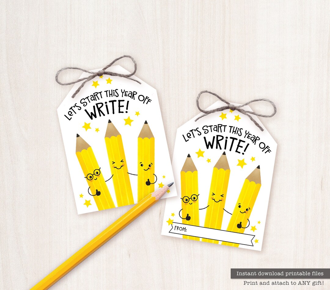 Back to School Printable Gift Tags for Classroom First Day of School ...