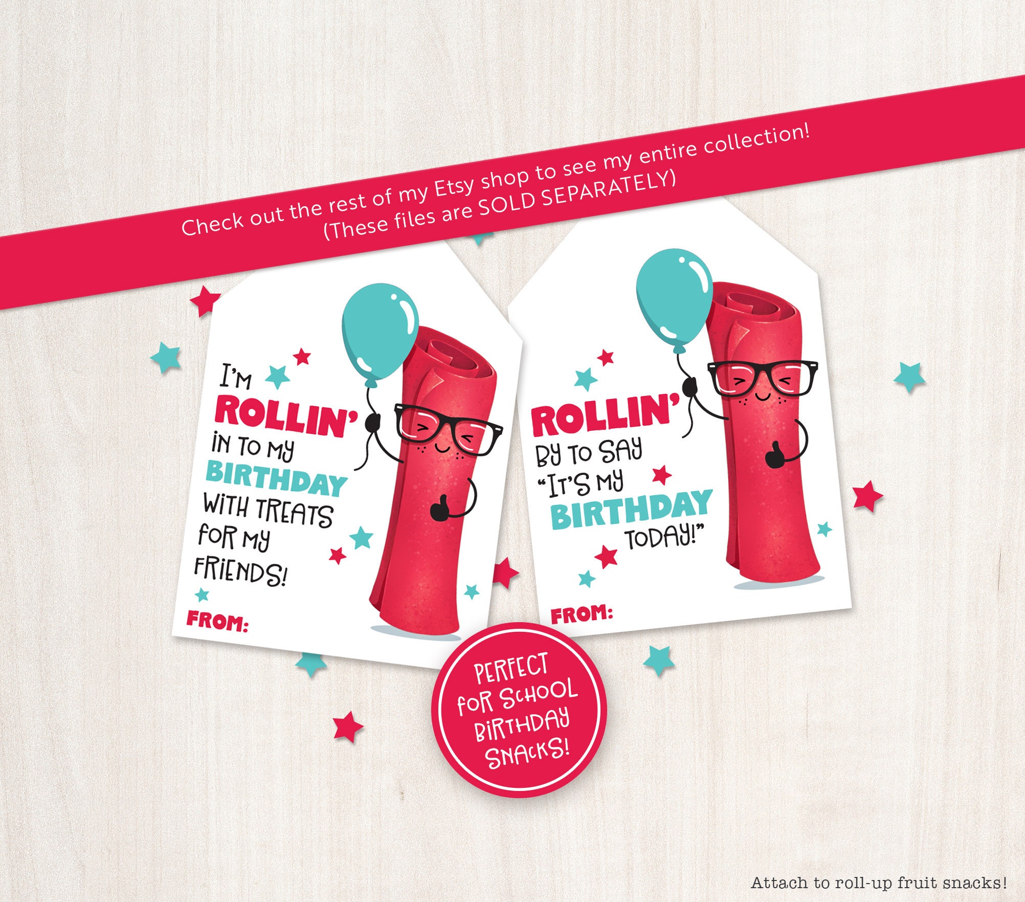 Printable Classroom Birthday Treat Tag Chip Bag Tag Chip Hooray ...