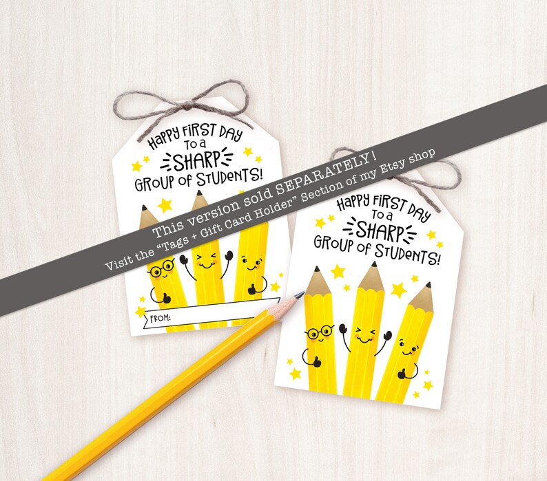 Back to School Printable Tag Classroom Treat Tag First Day of School ...