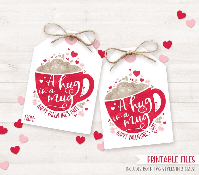 Teacher Valentine Gifts, PRINTABLE Valentine Gift Tags, Valentine ...