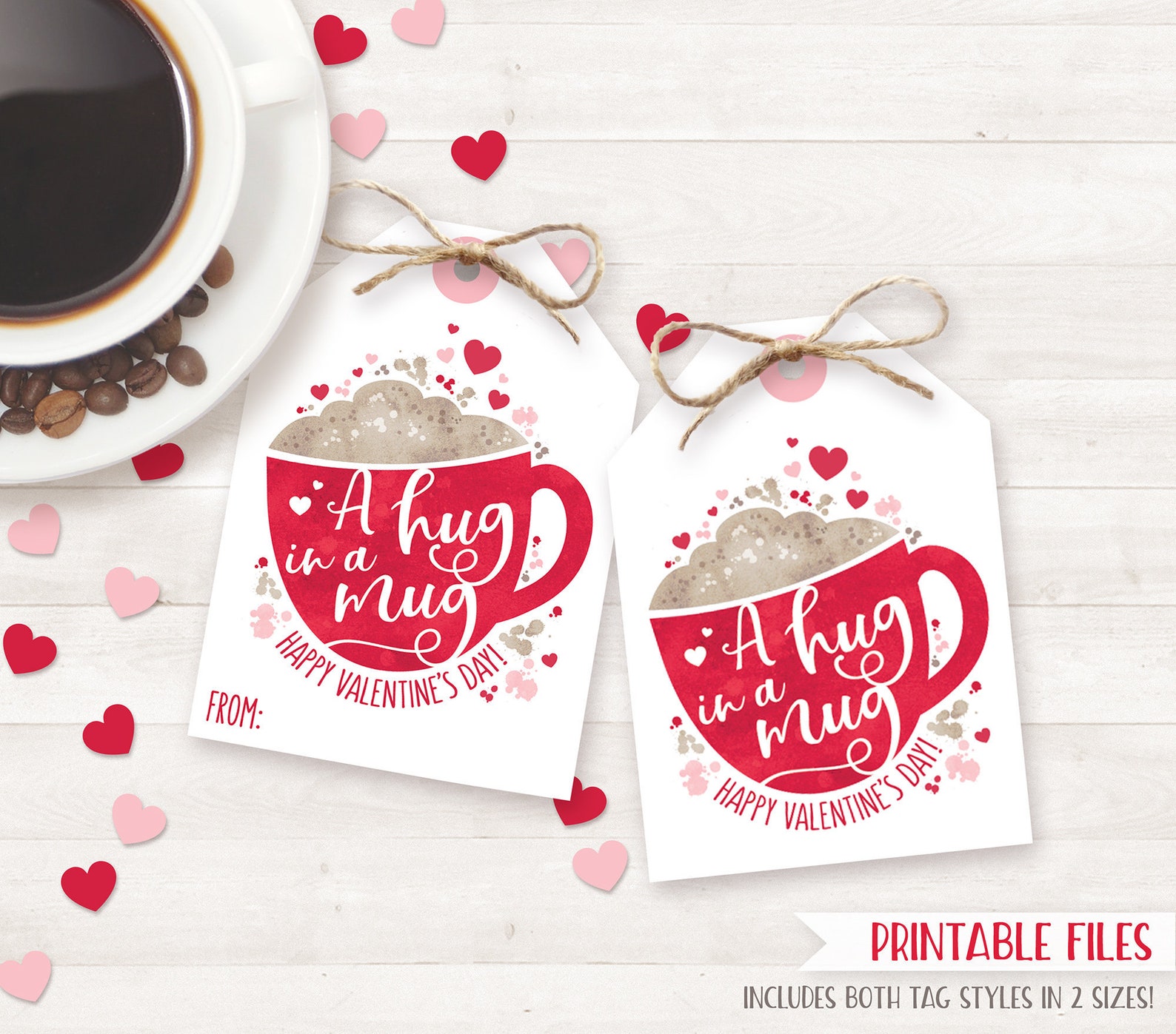 Teacher Valentine Gifts PRINTABLE Valentine Gift Tags - Etsy