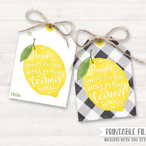 Teacher Appreciation Gift Tags Printable Thank You for - Etsy