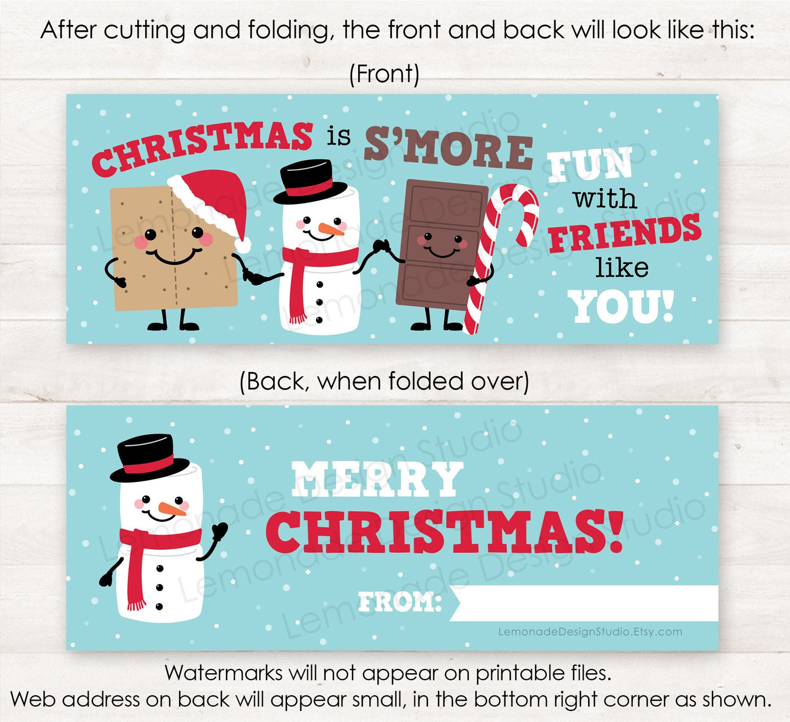 PRINTABLE Christmas Favor Tags Christmas Treat Tags - Etsy