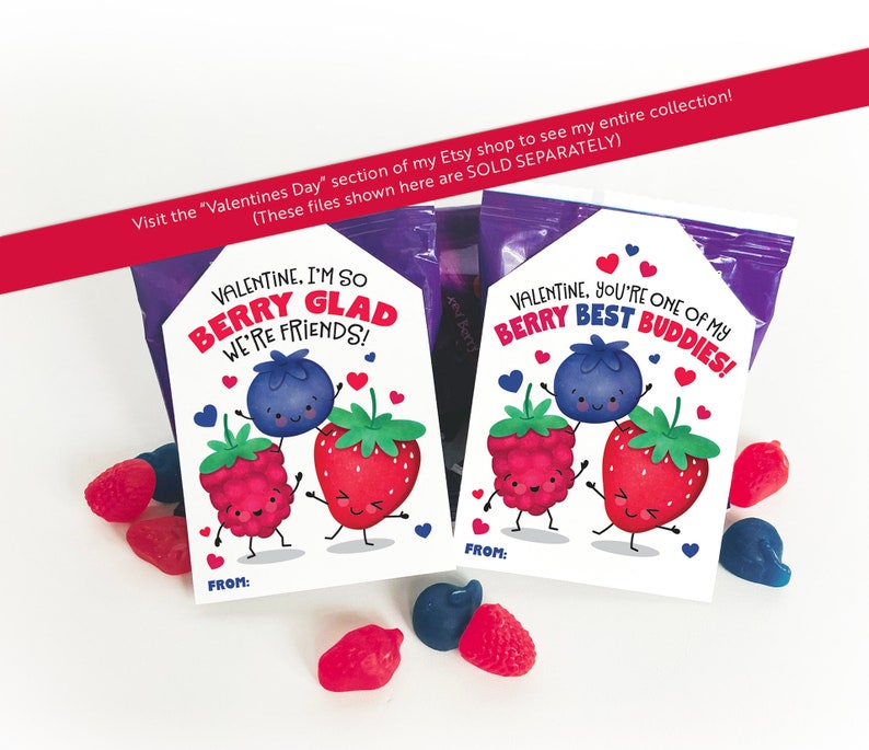 Printable Valentine Treat Tags Valentine Day Cards for Kids - Etsy