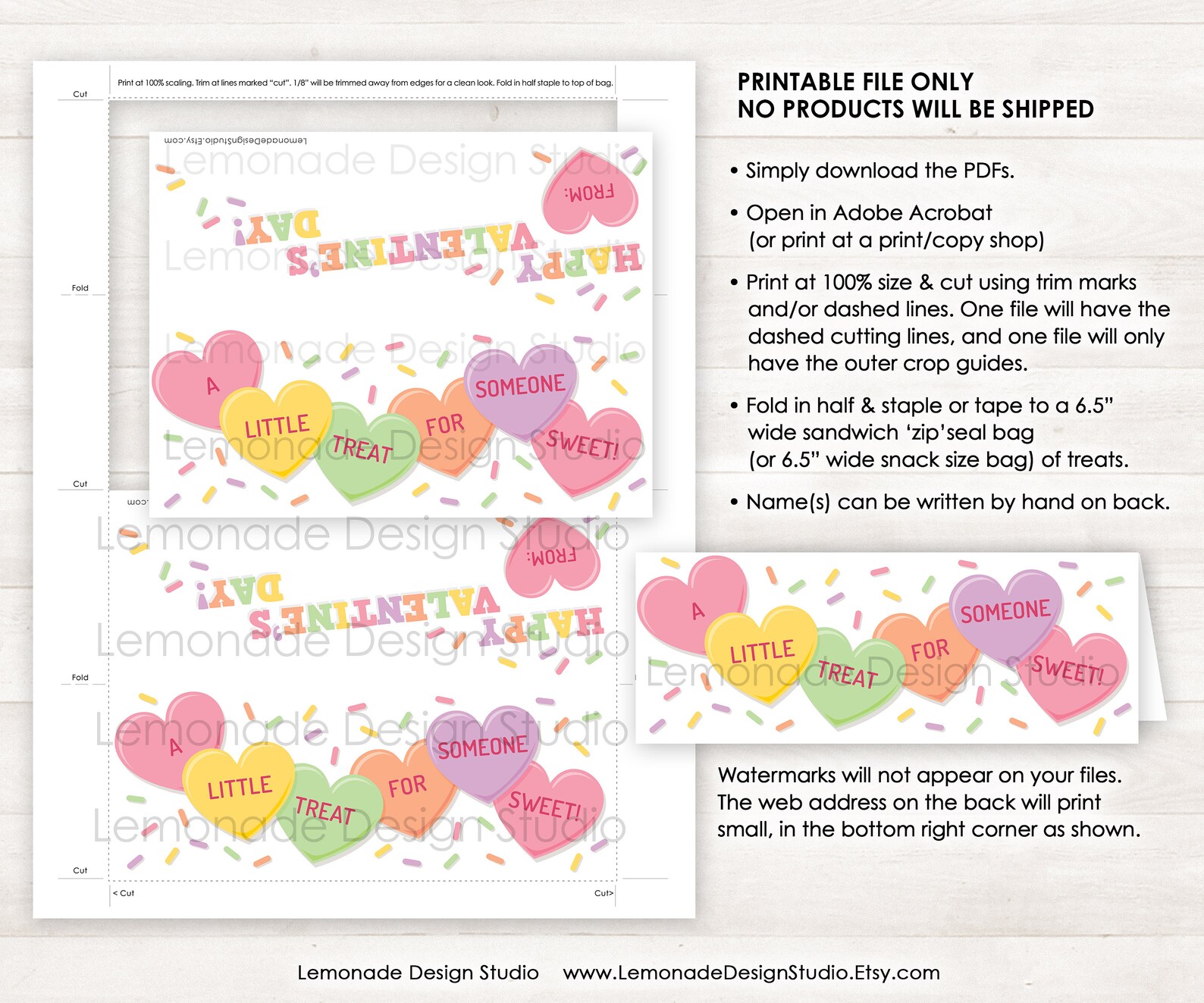 PRINTABLE Valentines for Kids Printable Valentine Treat Bag | Etsy