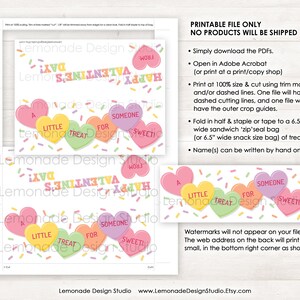 PRINTABLE Valentines for Kids Printable Valentine Treat Bag Toppers ...