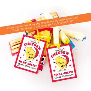 Printable Christmas Snack Tag Cheese Crackers Classroom Non-candy Treat ...
