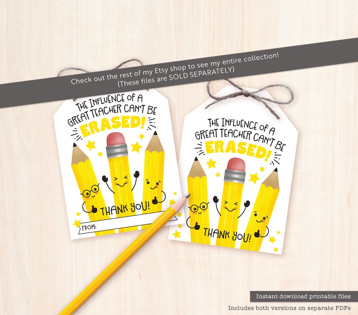 Teacher Appreciation Week Gift PRINTABLE Gift Card Holder Teacher Gift ...