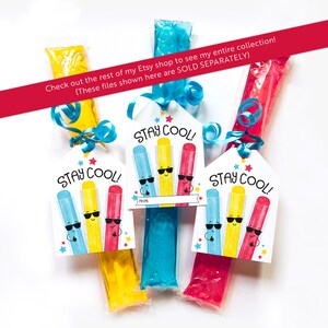 Printable Team Freeze Pop Ice Popsicle Treat Tag Game Day Snack Tag ...