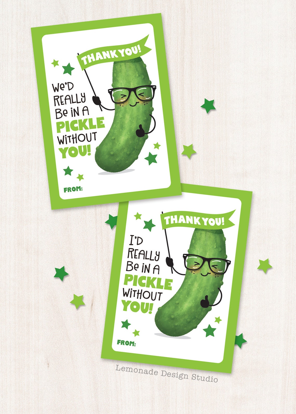 Printable Pickle Thank You Tags Teacher Appreciation Week Volunteer ...