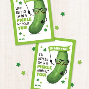 Printable Pickle Thank You Tags Teacher Appreciation Week Volunteer ...