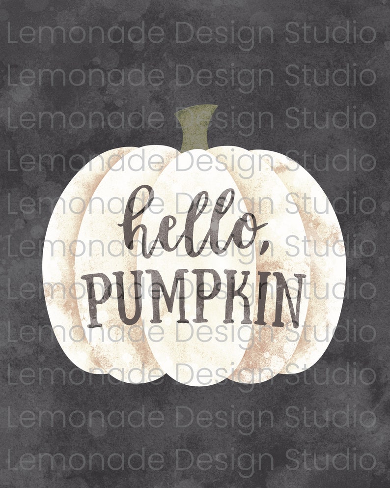 Hello Pumpkin Sign PRINTABLE Farmhouse Fall Decor Farmhouse | Etsy
