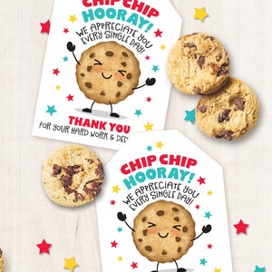 Printable Cookie Tag Chip Chip Hooray We Appreciate You - Etsy