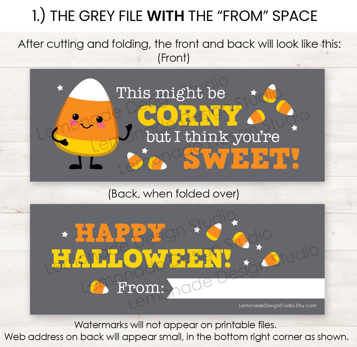 PRINTABLE Halloween Favor Tags Halloween Tags Candy Corn | Etsy
