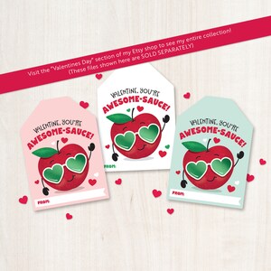 Printable Valentine's Day Applesauce Labels Awesomesauce Valentine Kids ...