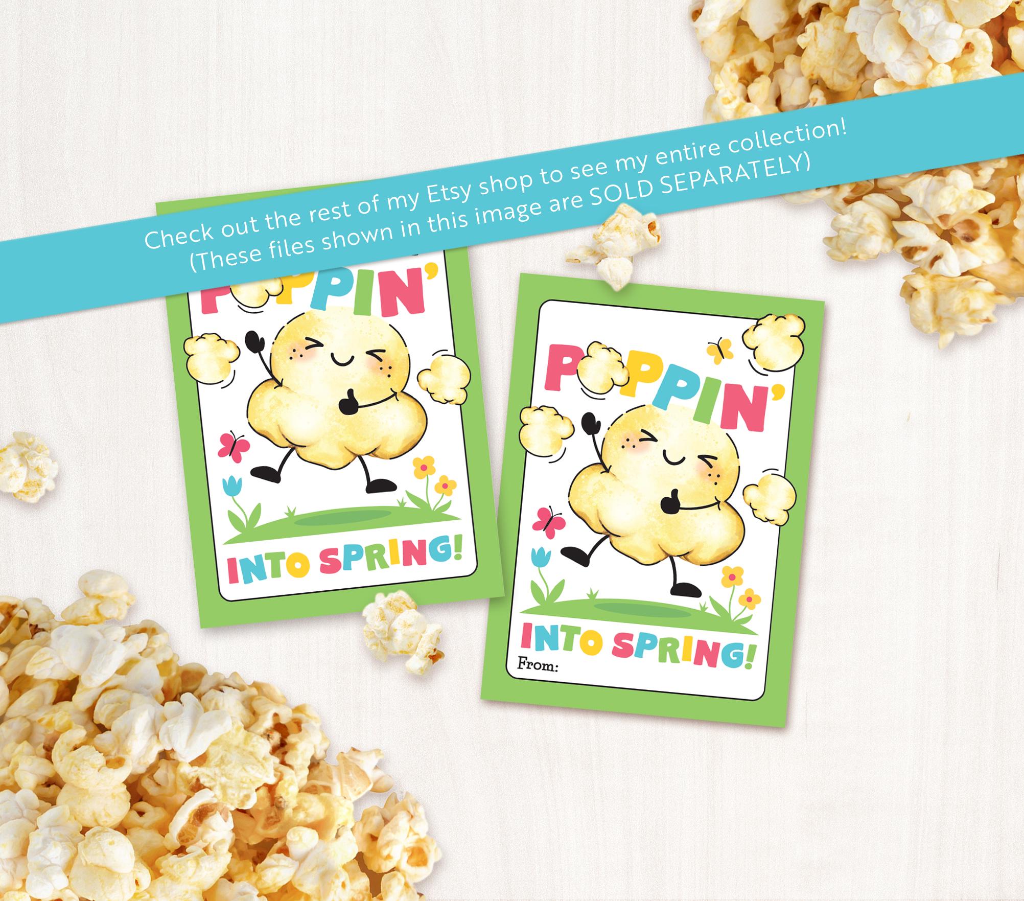 Easter Printable Popcorn Snack Tag Classroom Gift for Teachers Students ...