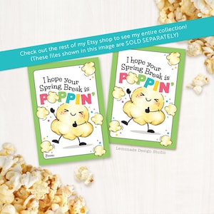 Easter Printable Popcorn Snack Tag Classroom Gift for Teachers Students ...