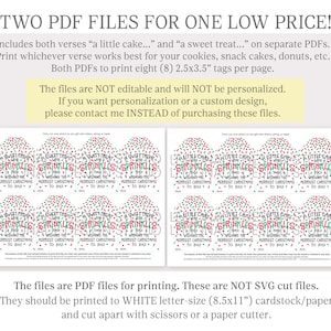 Printable Christmas Treat Tag Classroom Christmas Tree Snack Cake Tag ...