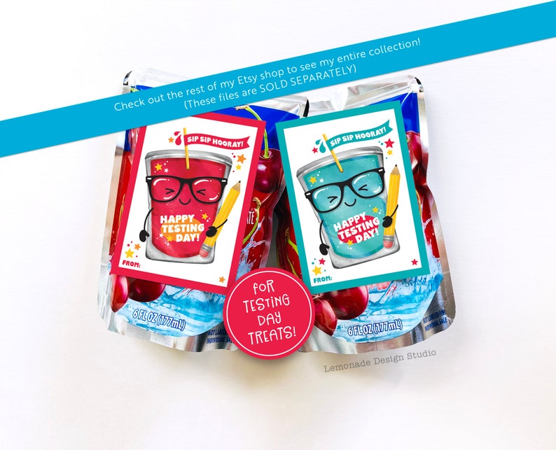 Printable Snack Tag Classroom Treat Tag Good Luck Gift Testing Day Test ...