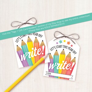 Back to School Printable Gift Tags for Classroom First Day of School ...