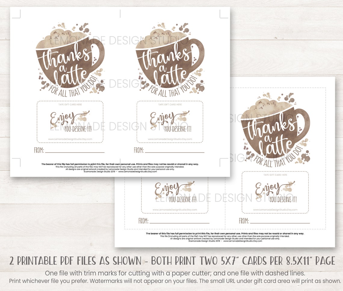 Gift Card Holder PRINTABLE Teacher Gift Teacher Appreciation - Etsy