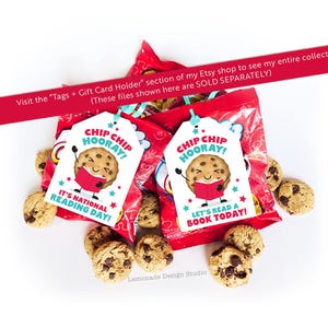 Printable National Library Week Treat Tag Reading Month Rice Crispy ...