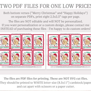 Printable Christmas Treat Tag for Crispy Rice Treats Classroom Holiday ...