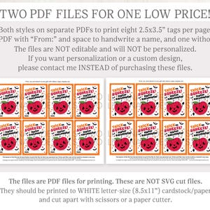 Applesauce Squeeze Pouch Halloween Treat Tag Printable for Trick or ...