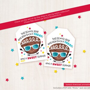 Printable Last Day of School Treat Tag From Teacher for Students ...