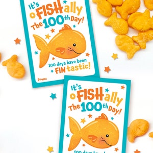 100 Days of School Printable Snack Tags for Students Happy 100th Day of ...